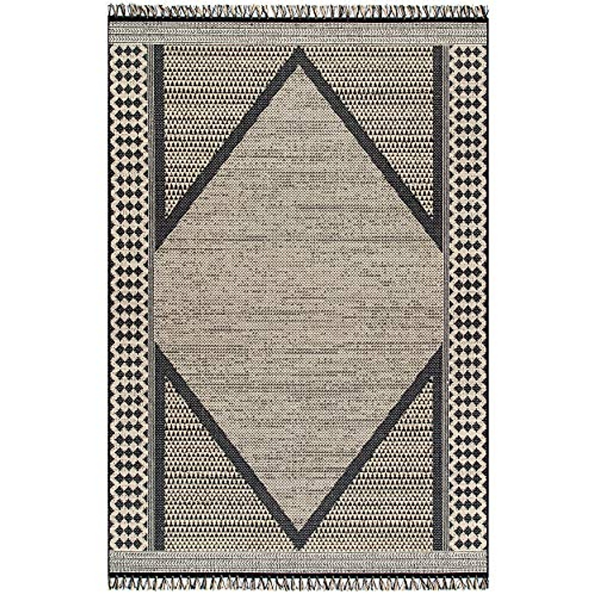 nuLOOM Nicole Modern Diamond Indoor/Outdoor Area Rug, 5' 3" x 7' 7", Grey