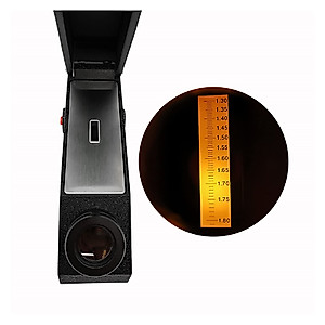 Refractometer Gem Refractometer，with Refraction Oil Jewelry Identification Instrument Distinguish Tools Jade Stone Refractive Index Easy to Focus and Calibrate