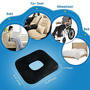 Donut Pillow for Tailbone Pain Coccyx Cushion Butt Office Chair Hemorrhoid Pillow for Sitting Pressure Sciatica Pain Relief Doughnut Pillow Lower Back Bed Sore Wheelchair Car Gamer Seat Cushion