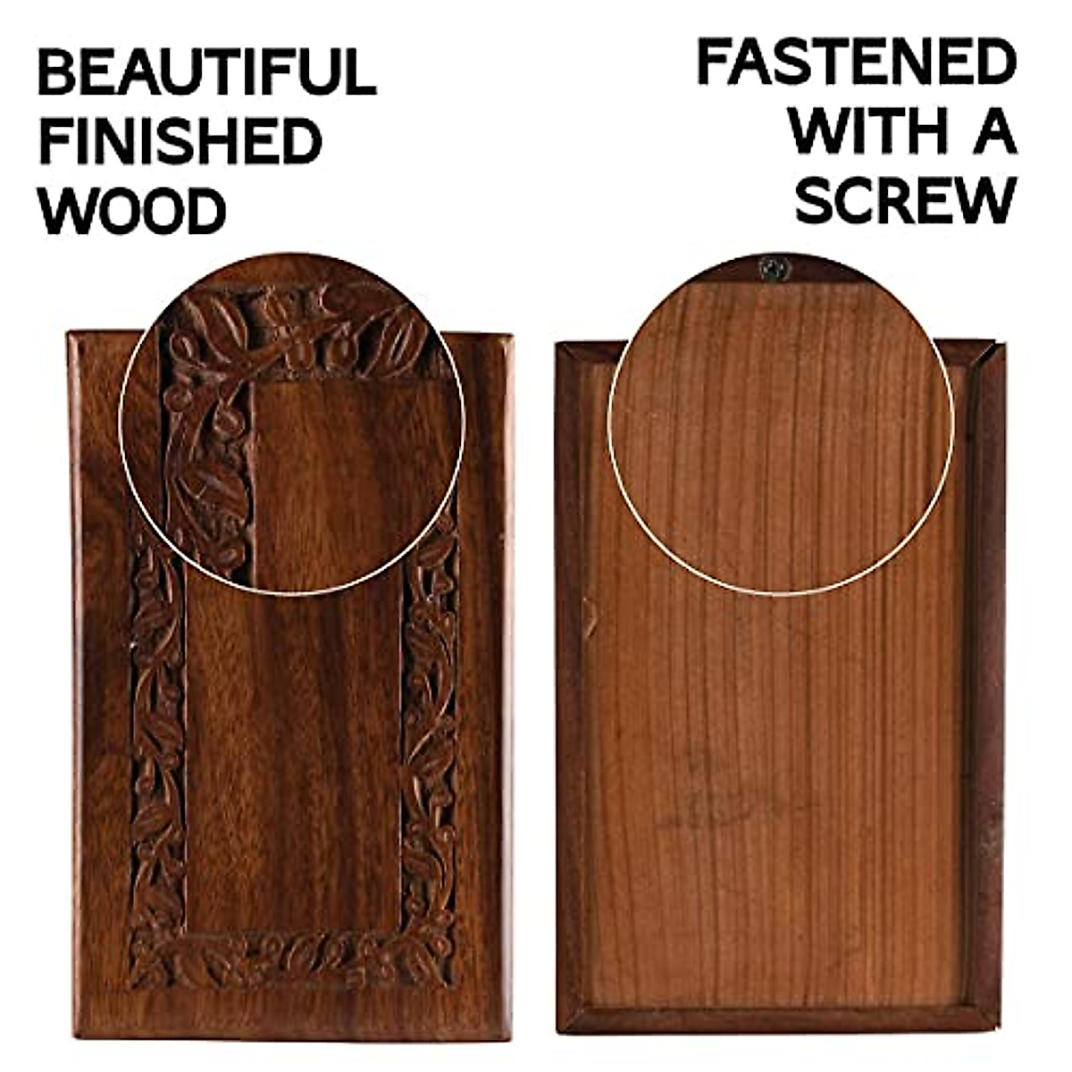 SOULURNS - Border Engraved Rosewood Cremation Urns for Human Ashes Adult Male Female - Wooden Decorative Urns Box and Casket for Men Women Child - Burial Urn for Adults with Velvet Bag