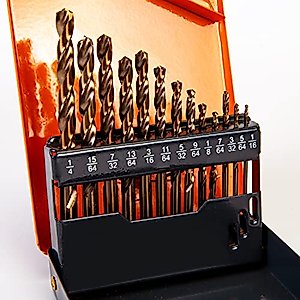 INTOO Hss Cobalt Drill Bits Set 13PCS Triangle Shank,Industry Drill bits with Golden Ratio Tip,