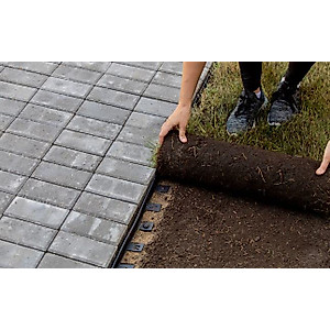 MASTER MARK Dig-Free Landscape Paver, Bricks, Stone Edging, No-Dig Patio Flex Border, Plastic 60 ft. Coil (Black), 1.75 in. Height
