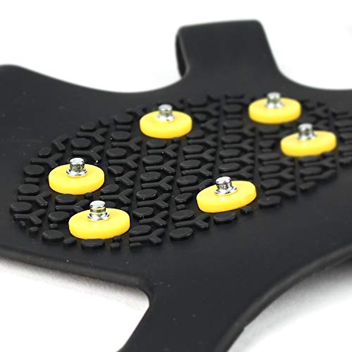 EONPOW Ice Grips, Ice & Snow Grips Cleat Over Shoe/Boot Traction Cleat Rubber Spikes Anti Slip 10 Steel Studs Crampons Slip-on Stretch Footwear (Size S)