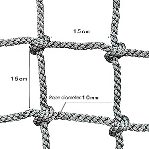 Outdoor Kids Playground Play Safety net, Garden Climbing Frame net, Backyard Climbing Rope Ladder, Balcony Railing Stair Protection net, Universal Heavy Duty Truck Cargo net(Size:1m*1m)