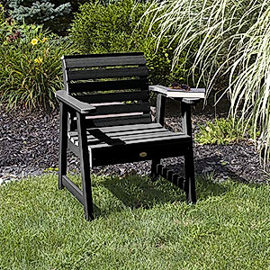 Highwood AD-CHGW1-BKE Weatherly Garden Chair, Black