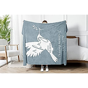 Personalized Memorial Blanket Custom Throw Blanket In Loving Memory of Mom Dad Sorry for Loss Sympathy gift Remembrance Gift Bereavement Gift (Minky, 30x40 inches)