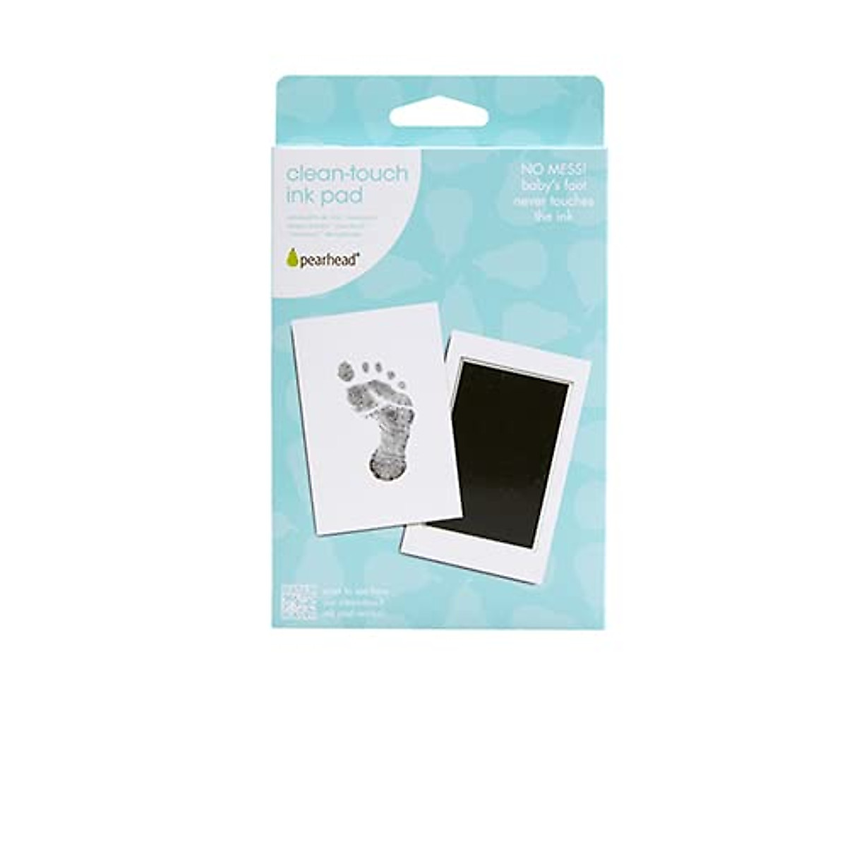 Pearhead Newborn Baby Handprint or Footprint Clean-Touch Ink Pad Kit, Baby Print, Newborn Keepsake, Black