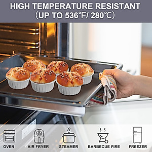 LotFancy Aluminum Foil Cupcake Baking Cups with Lids and Spoons, 5oz/125ml, 50 Pack Disposable Creme Brulee Ramekins, Oven Safe Mini Cake Tins Muffin Cups, Silver