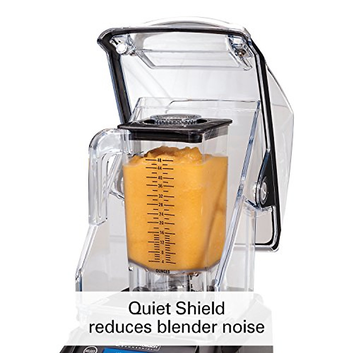 Hamilton Beach Commercial HBH755 The Eclipse Blender, 64 oz./2L, 3 hp, Quiet Blend Technology, 18.5" Height, 8.5" Width, 10.75" Length, Black