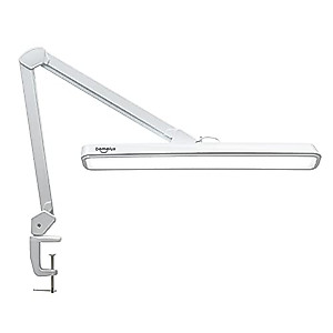 bemelux LED Architect Desk Lamp with Clamp, Metal Swing Arm 2000 Lumens Dimming Office Table Lamp for Task Work Drafting Reading Desktop, 234PCS Bright LEDs, 24W, 5 Color Temperatures Workbench Lamp