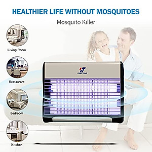 YONGTONG Set n Zap！Indoor High-Powered 3000V Electric Mosquito Killer, Pest Control Bug Zapper with 20W Light for Moth, Wasp, Fly, Mosquito Lamp for Apartment, Kitchen, Office, Restaurant