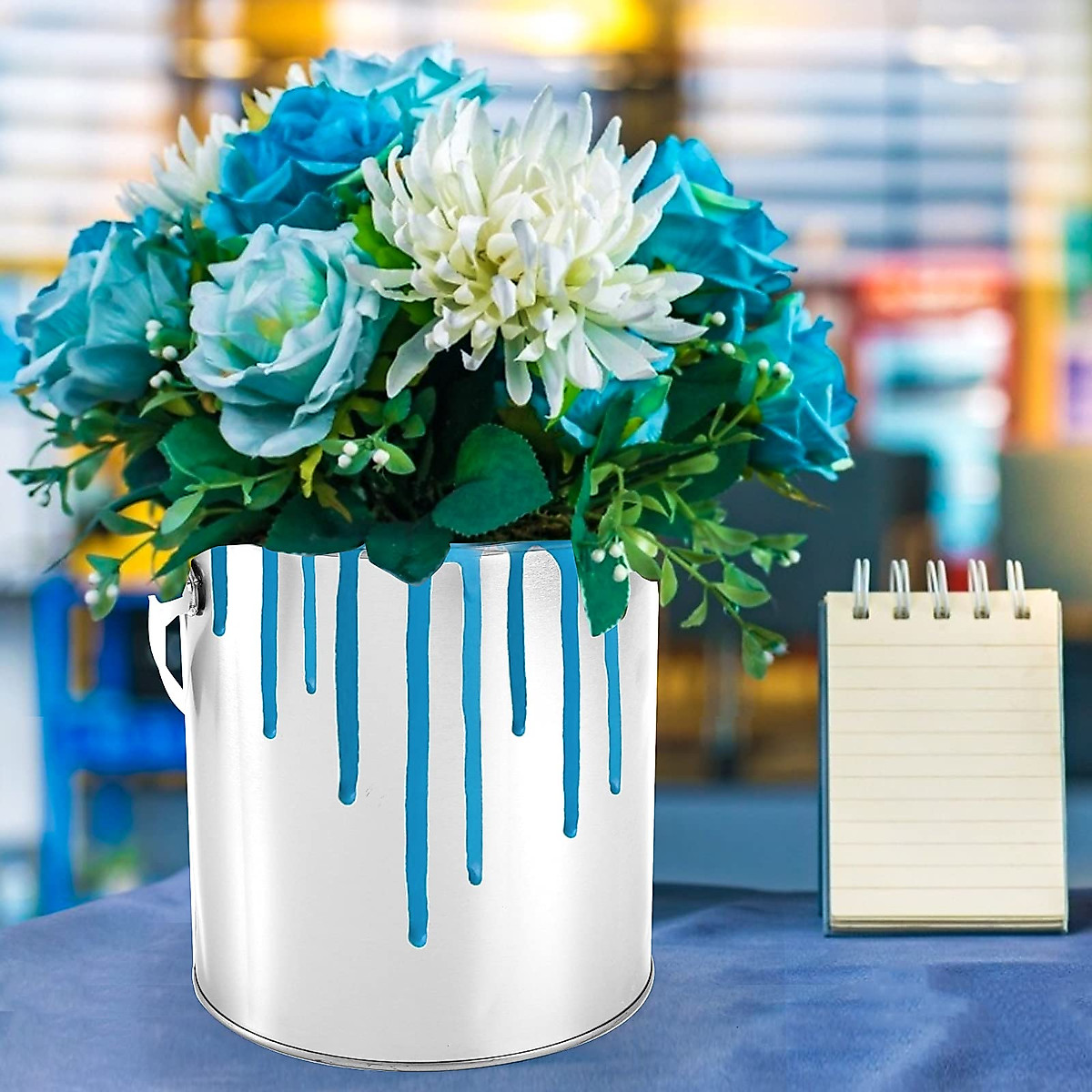 WUWEOT 4 Pack Empty Paint Can, Gallon & Quart Unlined Paint Pails, Metal Bucket Container with Lid, Handle and Spones for Paint, Varnish, Craft DIY Art Supply Storage