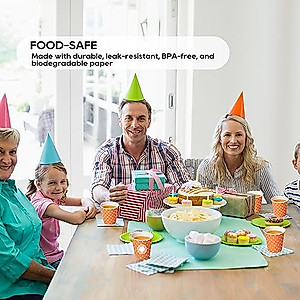 [600 Pack] 3 oz Paper Cups, Mouthwash Cups, Disposable Bathroom Cups, Cold Beverage Drinking Cup for Water Coolers, Party, Home and Office(Dots)