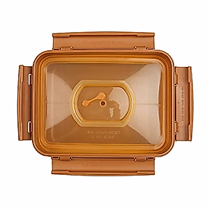 Crazy Korean Cooking Premium Kimchi, Sauerkraut Fermentation and Storage Container with Inner Vacuum Lid, Sandy Brown 1.3 Gal (5.2L) 2 PACK