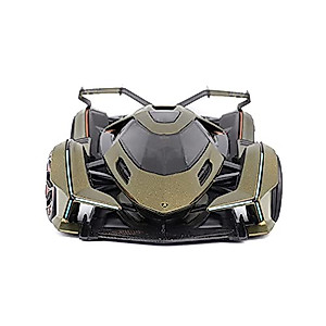Maisto - 1/18 Diecast Scale Model Compatible with Lamborghini Replica V12 Vision Gran Turismo Metal Sports Car Model (Green) (Green)