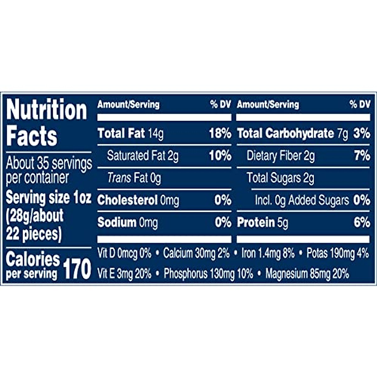 PLANTERS Unsalted Premium Blend Cashews, Almonds, Hazelnuts, Pecans Pistachios, 2.16 lb. Container