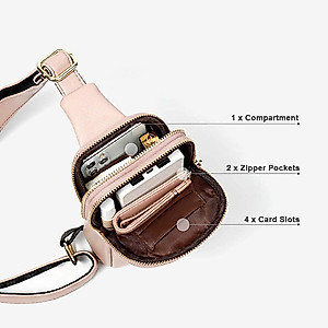 Aomiduo Leather Sling Backpack Multipurpose Crossbody Shoulder Bag Travel Hiking Daypack for Women Girl