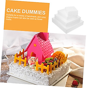 RORPOIR Foam Cake Model 4pcs Foam Cake Mold White Party Supplies To Rotate Wedding Cake Model