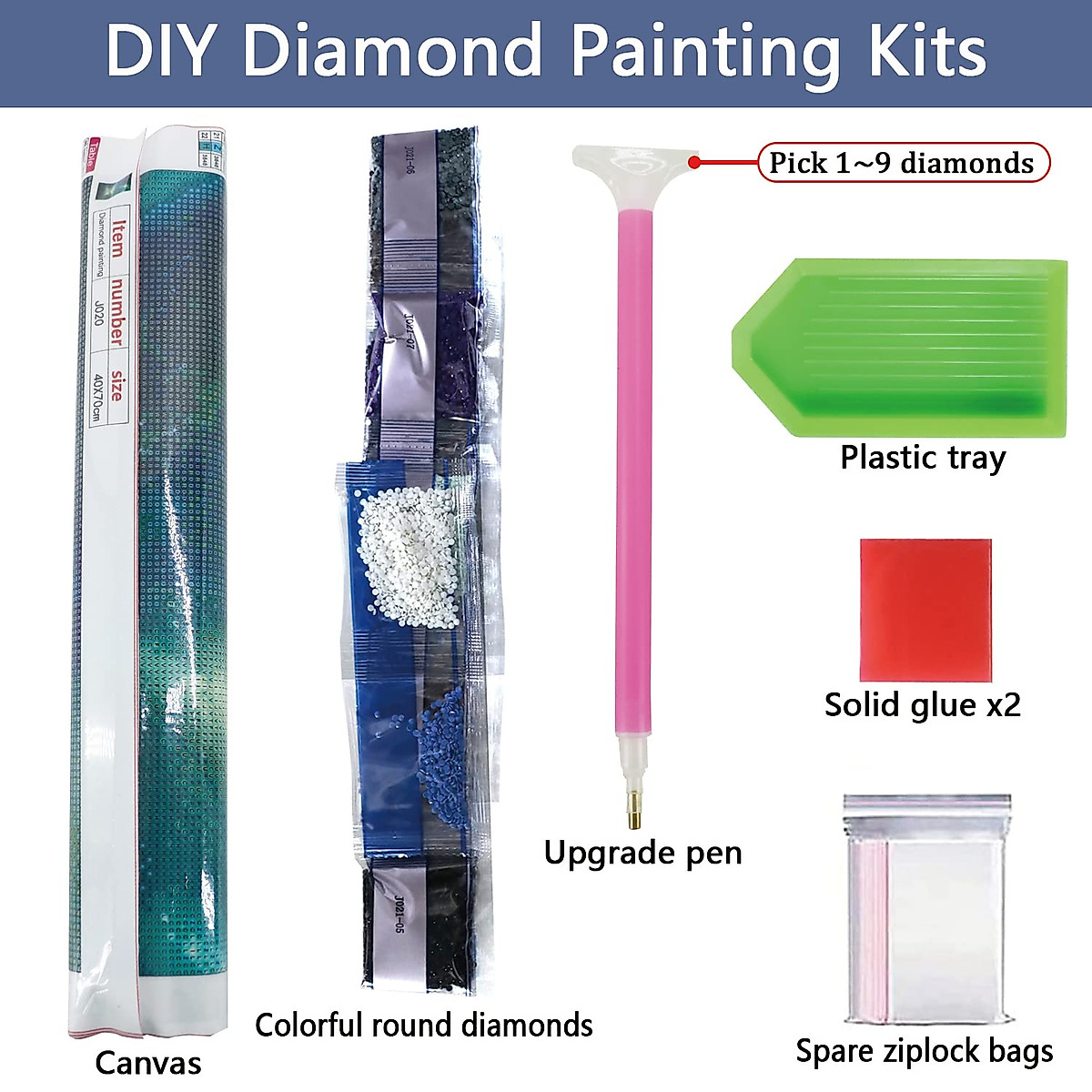 Rousp DIY 5D Diamond Painting Kits for Adults Diamond Art Star Lake Diamond Painting Full Drill Crystal Rhinestone Diamond Embroidery Craft Kits for Home Wall Decor Gifts, 27.5 X 15.7inch
