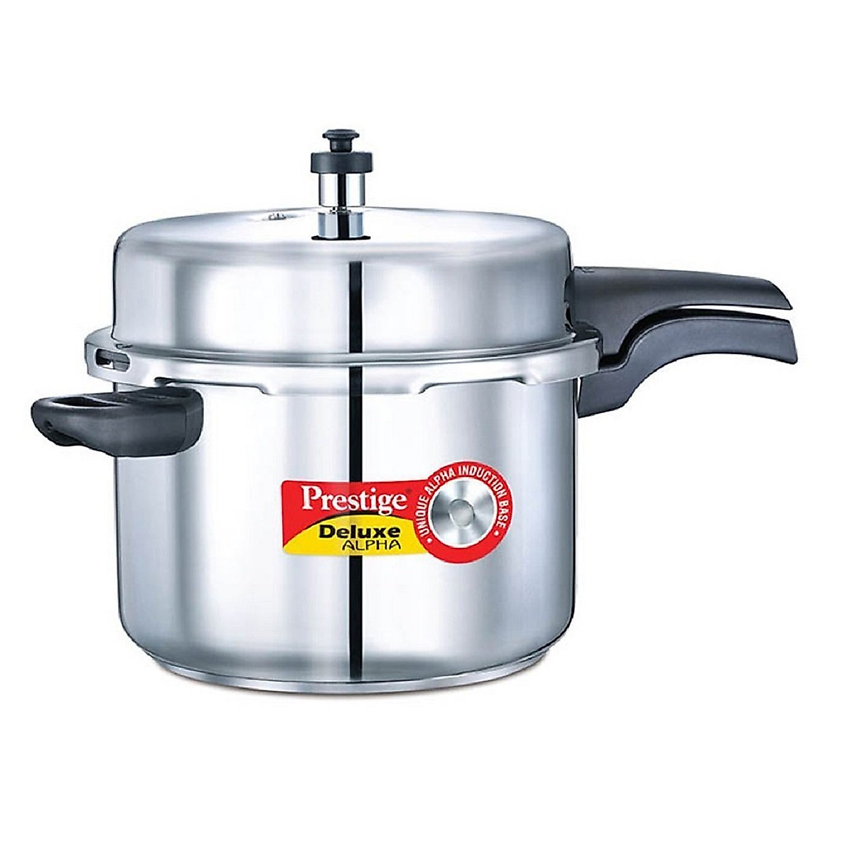 Prestige Deluxe Alpha Induction Base Pressure Cooker, 8-Liter, Stainless Steel