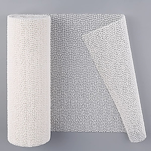 Anze Classic Grip Shelf Liner, Drawer Cabinet Liner for Shelving Non Adhesive Strong Grip Bottom Kitchen Pantry Desks Closet Dresser Cupboard Protector Mat (17.5 Inch x 8.2 Feet, White)