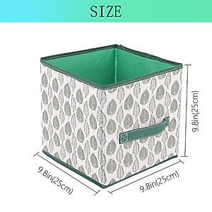 Clothing Storage Bags, Blankets, and Quilts Storage Bags with Zippers Foldable Organizer with Reinforced Handle，Clear Window (green cube)