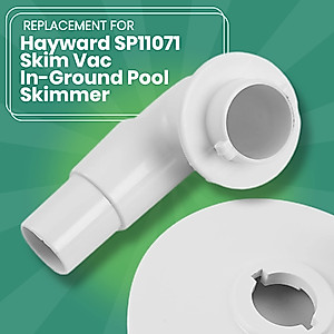 TonGass 7-1/4" Pool Skimmer Vacuum Plate Compatible with Hayward Swimming Pool Skimmer SP1089 - Skim Vac 1 1/4” and 1 1/2” Combo Hose Elbow Adapter - Exact Replacement Hayward SP11071