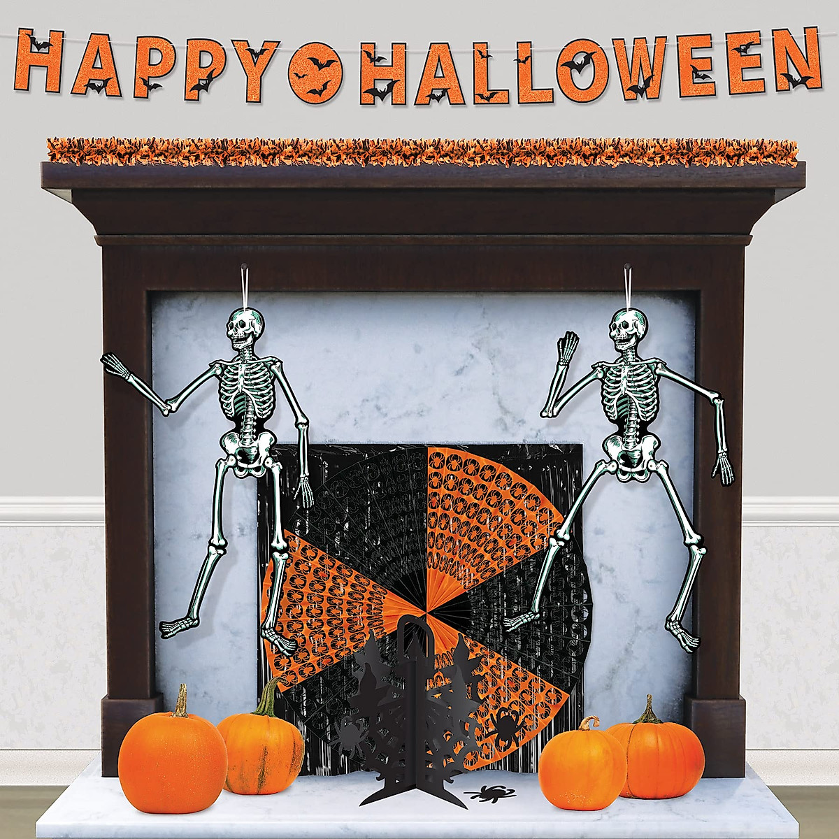 Beistle Jointed Skeletons, 22", White/Black