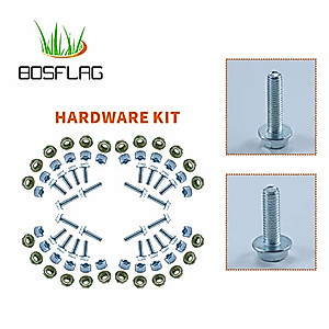 BOSFLAG Hardware Kits Replaces 95701-06020-08 95700-06025-08 72555-730-000 90114-SA0-000 Screw & Nuts for Honda HS35 A Snowblower Paddle