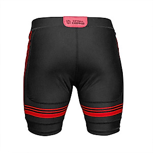 Sanabul Core Compression Base Layer Workout Shorts (Red, Large)