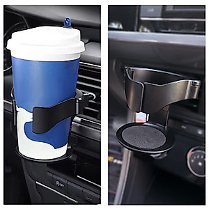 Car Air Vent Cup Holder, Universal Adjustable Car Air Vent Cup Holder, Mount with Car Air Vent Clips, Water Coffee Juice Tea Bottle Stand