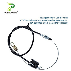 POSEAGLE 946-04007 Cable Replaces MTD 746-04007 Cable, MTD 946-04007 Cable 946-04007 for MTD Craftsman 2-Stage Yard Machines and Troy-Bilt 5524 Storm Snow Throwers