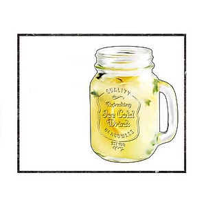 Glaver's Drinking Jars – Set of 6 Mason Jar Cups – 16 Oz Glasses with Handle, Ice-Cold Drinkware Logo – Jars are Ideal for Cold Beverages, Cocktails, Shakes, Sodas, Juice.