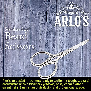 Arlo's 5-PC Mens Premium Beard Grooming Kit w/ Argan Beard Oil 2.5oz -Beard Oil, Beard Brush, Beard Comb, Beard Scissors & Carry Bag
