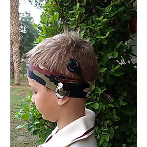 hearinghenry JUNIOR Sports Cochlear Implant Headband (Age 3yrs-10yrs) (Blue Lightning)