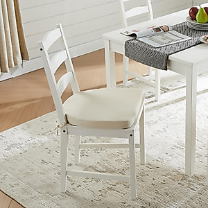 EzKamfort Chair Cushions for Kitchen Chairs - Memory Foam Chair Pads and Cushions Set of 4, Non Slip Chair Pads Cushion with Ties, Indoor Chair Cushion Dining Room Chair Pads Seat Cushion Dining Chair