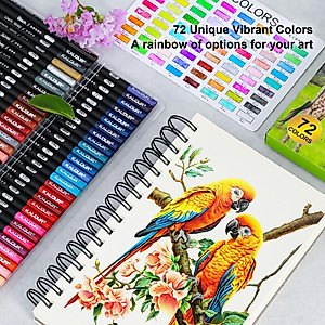 KALOUR 72 Count Colored Pencils for Adult Coloring Books, Soft Core,Ideal for Drawing Blending Shading,Color Pencils Set Gift for Beginners Artists