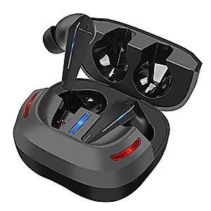 CAIMOSHY Wireless Bluetooth Earbuds 50Hrs Playtime with Clear Call Low Latency Sweatproof Waterproof Earbuds for Gaming and Sports (Black)