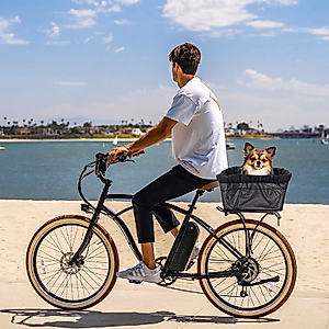 Rear Bike Basket, Bike Basket Rear with 2 Rainproof Covers and Cargo Net, Metal Bike Rear Basket with Reflective Waterproof Cover and Bicycle Rear Basket Lining,WOOFOPT Bike Rack Basket