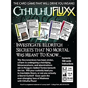 Looney Labs Cthulhu Fluxx Card Game - Dive into The Mysterious World of Cthulhu