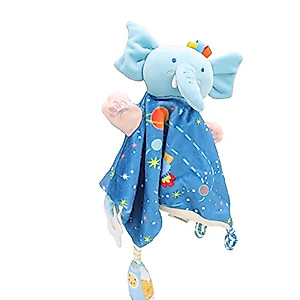 Elephant Security Blanket, Fine Workmanship Puzzle Baby Blankets Unisex Small Lightweight Cute Elephant for Baby Carriage for Baby for Infanette