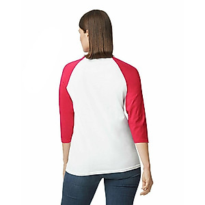 Gildan Adult Heavy Cotton 3/4 Raglan T-Shirt, Style G5700, 2 Cout (Pack of 1)