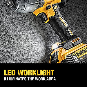 DEWALT 20V MAX* XR Cordless Impact Wrench Kit with Hog Ring Anvil, 1/2-Inch (DCF899HP2)