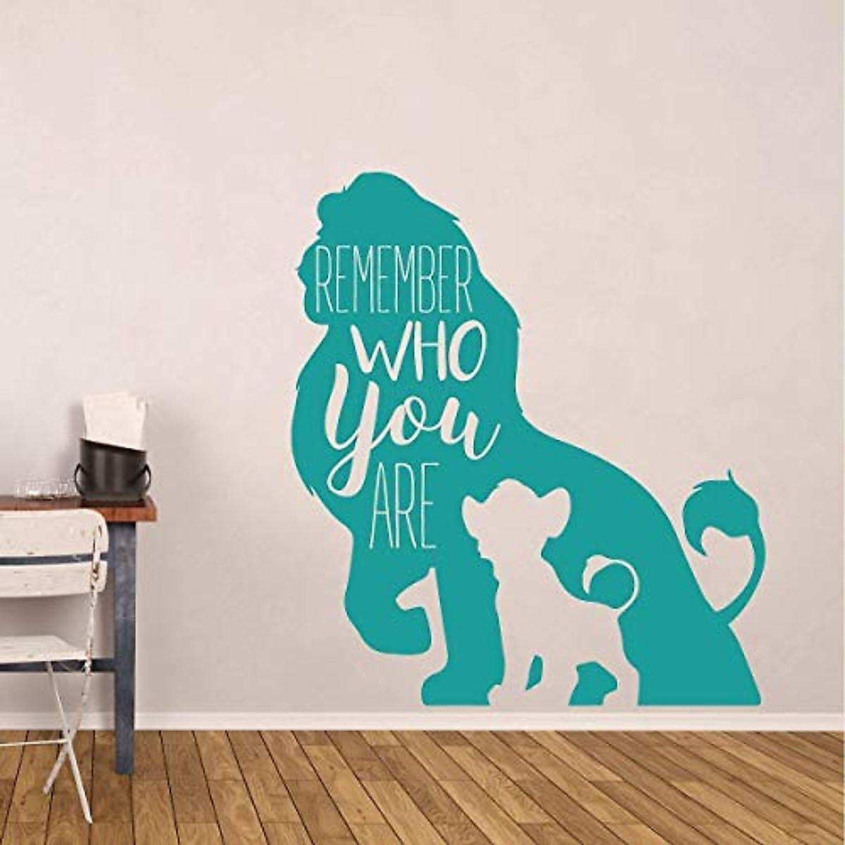 Wall Decals for Kids Room | Remember Who You Are Lion King Wall Quote | Gift for Son, Daughter, Grandchild | Vinyl Decoration for Baby Nursery, Bedroom, Classroom, Playroom | Small and Large Sizes