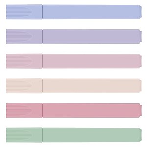 Highlighters Pen, Assorted Pastel Colors Chisel Tip, Aesthetic Highlighter Marker Set, Water Based, No Bleed for Journal Bible Planner Notes Adults Kids Students Office School Supplies(6 Cool Color)