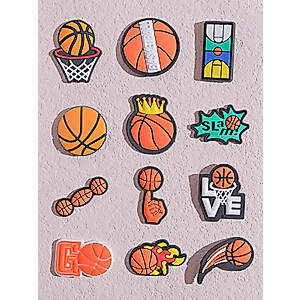 Hevmeg Sports Shoe Charms for Shoes,Baseball Softball Soccer Football Basketball Charms for Boy Girl Women Men