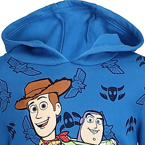 Disney Toy Story Woody and Buzz Lightyear Boys Pullover Hoodie for Toddler, Little and Big Kids
