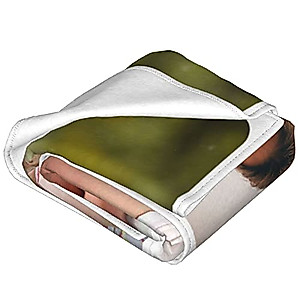 GREDBH Custom Blanket with Photo Text Personalized Bedding Throw Blankets Customized Flannel Fleece Blankets for Family Birthday Wedding Gift Fits Couch Sofa Bedroom Living Room - 50"X40"