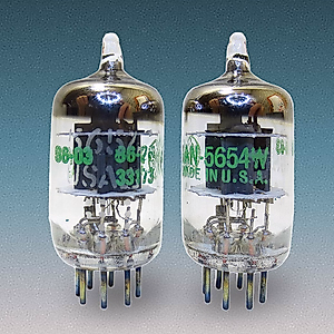 Riverstone Audio - Tested/Matched Pair (2 Tubes) 7-Pin JAN 5654W Fully-Tested Vacuum Tubes - Upgrade for 6AK5 / 6J1 / 6J1P / EF95 - JAN 5654W Platinum Grade Pair