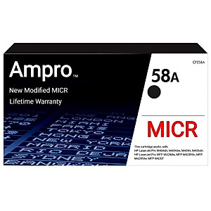 Ampro New OEM Modified CF258A MICR Toner Cartridge Replacement for CF258A 58A Cartridge for HP Laserjet Pro M404 M428 MFP Series (Prints 3000 Pages)